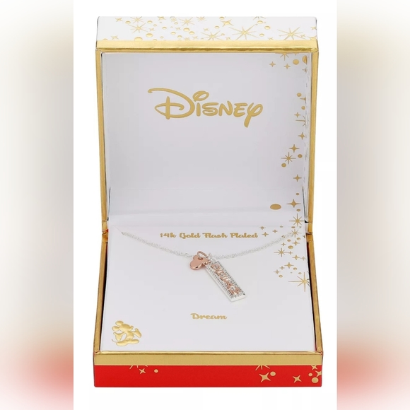 Disney | Jewelry | Disney Pendant Necklace In 4k Gold Flash Plated ...